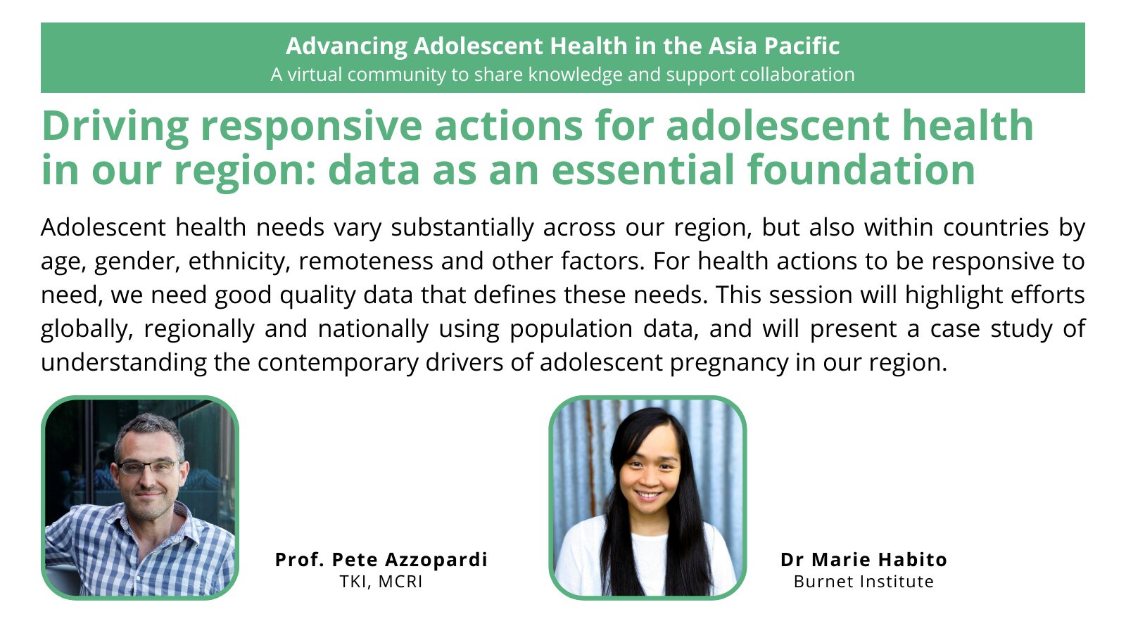 Driving responsive actions for adolescent health – Global Adolescent Health